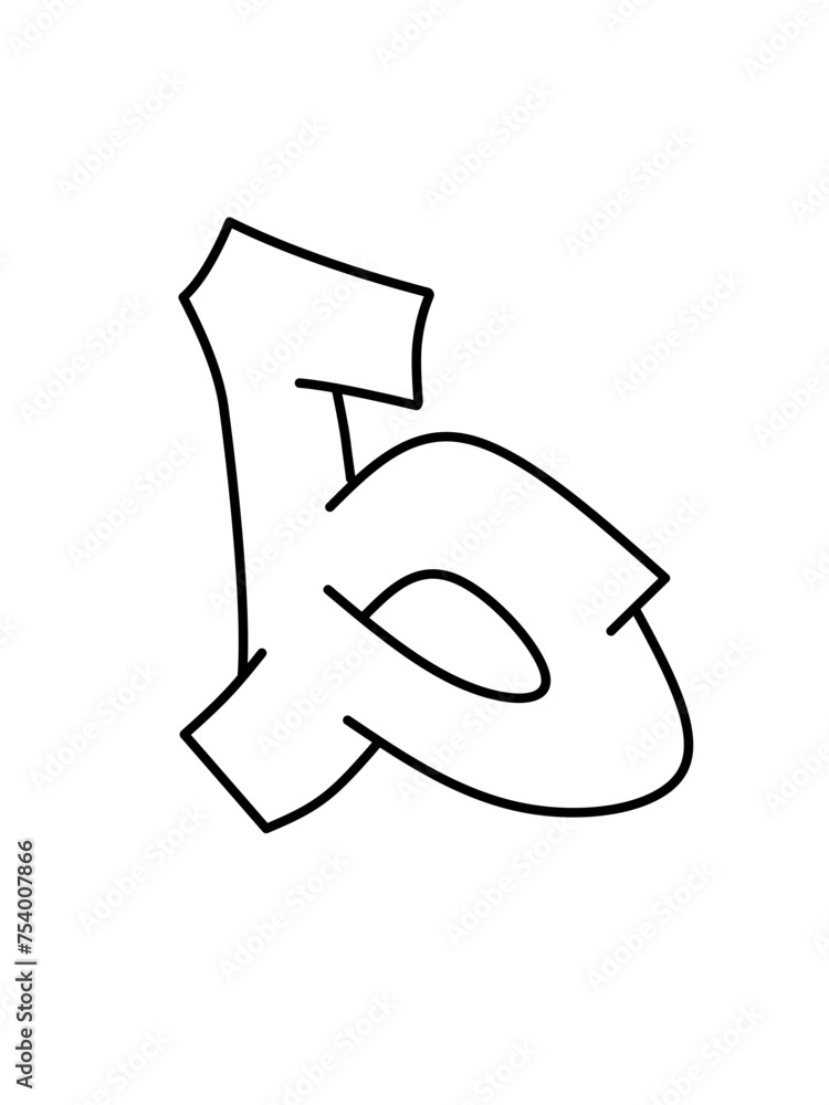Printable Graffiti Bubble Letters Alphabet Stock Vector | Adobe Stock