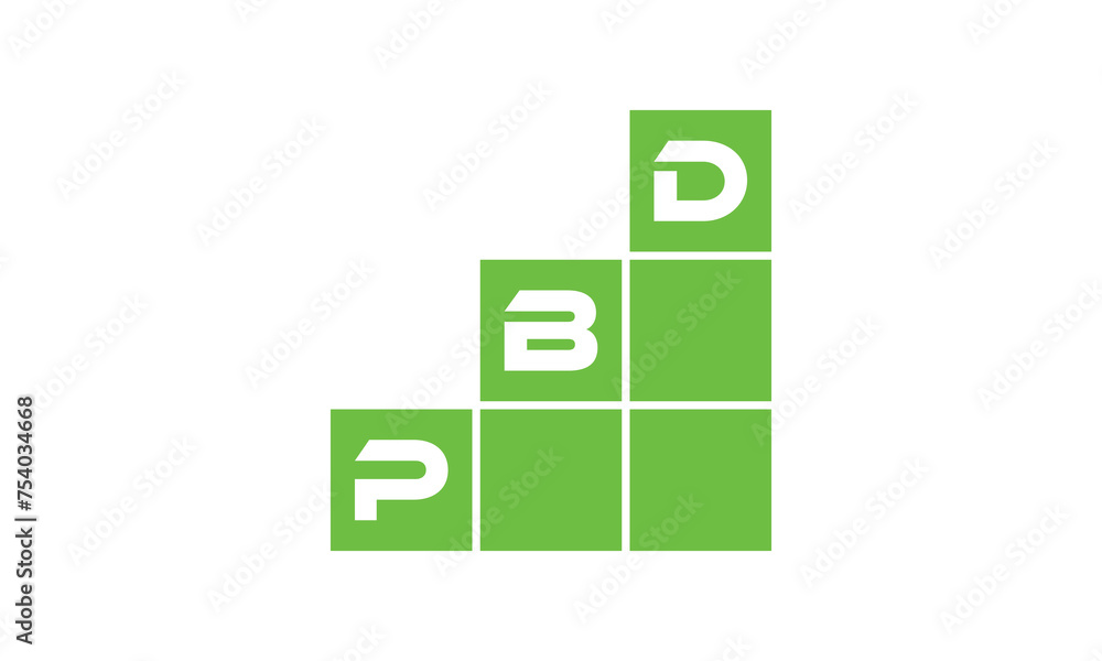 PBD initial letter financial logo design vector template. economics ...