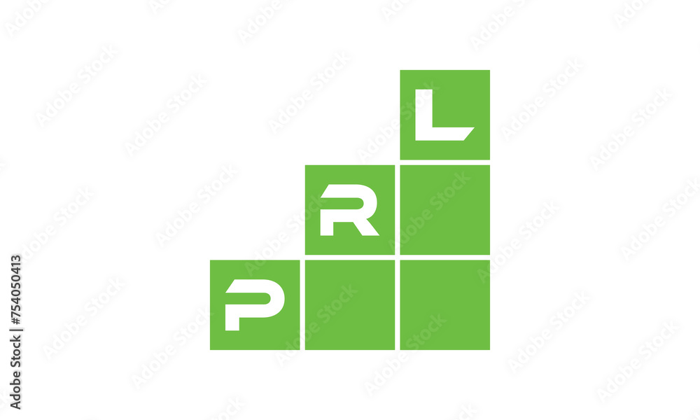 PRL initial letter financial logo design vector template. economics ...