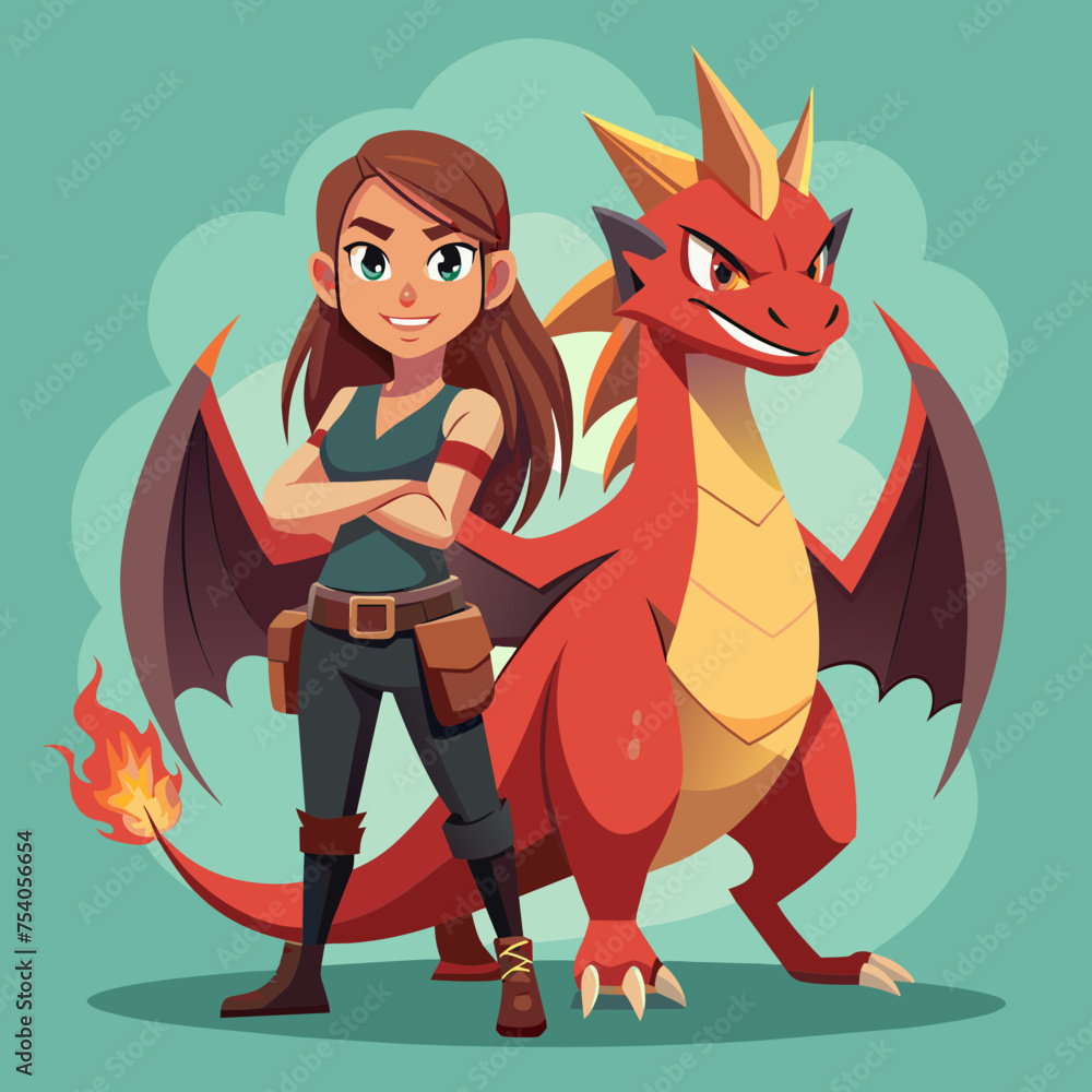 Born to Roar Girls with Grit and Dragons by Their Side - Illustrate a ...