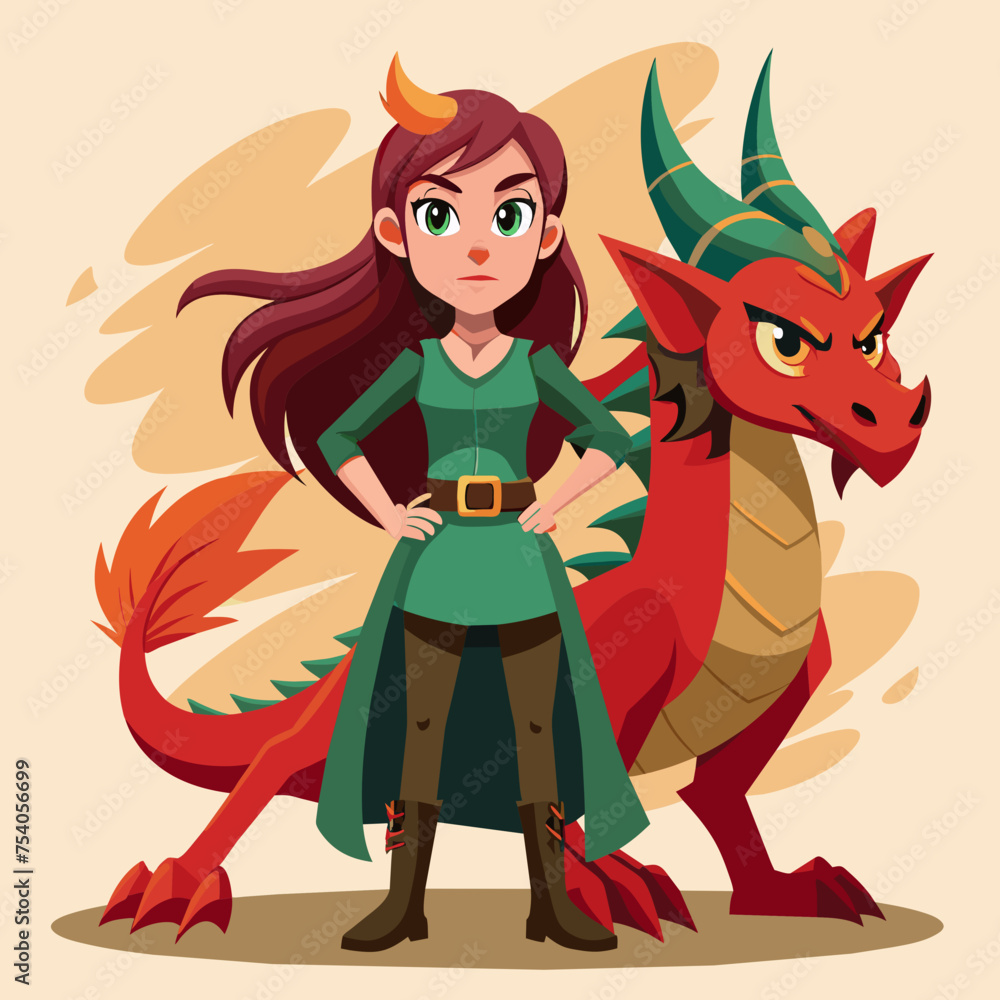 Born to Roar Girls with Grit and Dragons by Their Side - Illustrate a ...