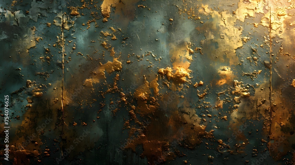 Industrial Textured Background with Gold and Blue Tones, This textured ...