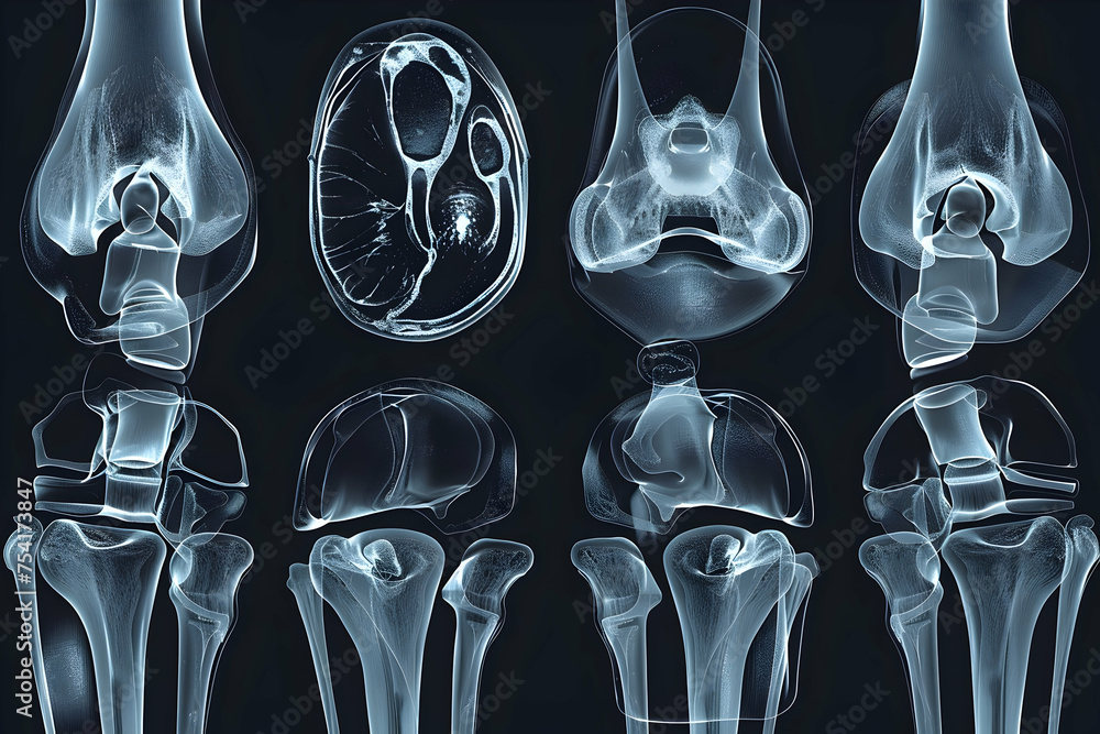 Ilustración de Stock MRI image showing multiple cross-sectional views ...