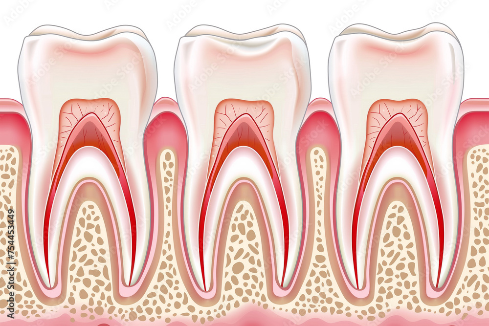eeth/Molars crosssection diagram in a side view, PNG, in, a Dental ...