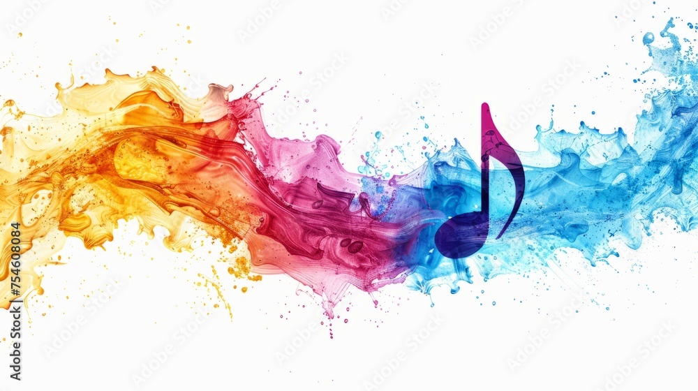 Dynamic musical score display that splashes bright colors Make pictures ...