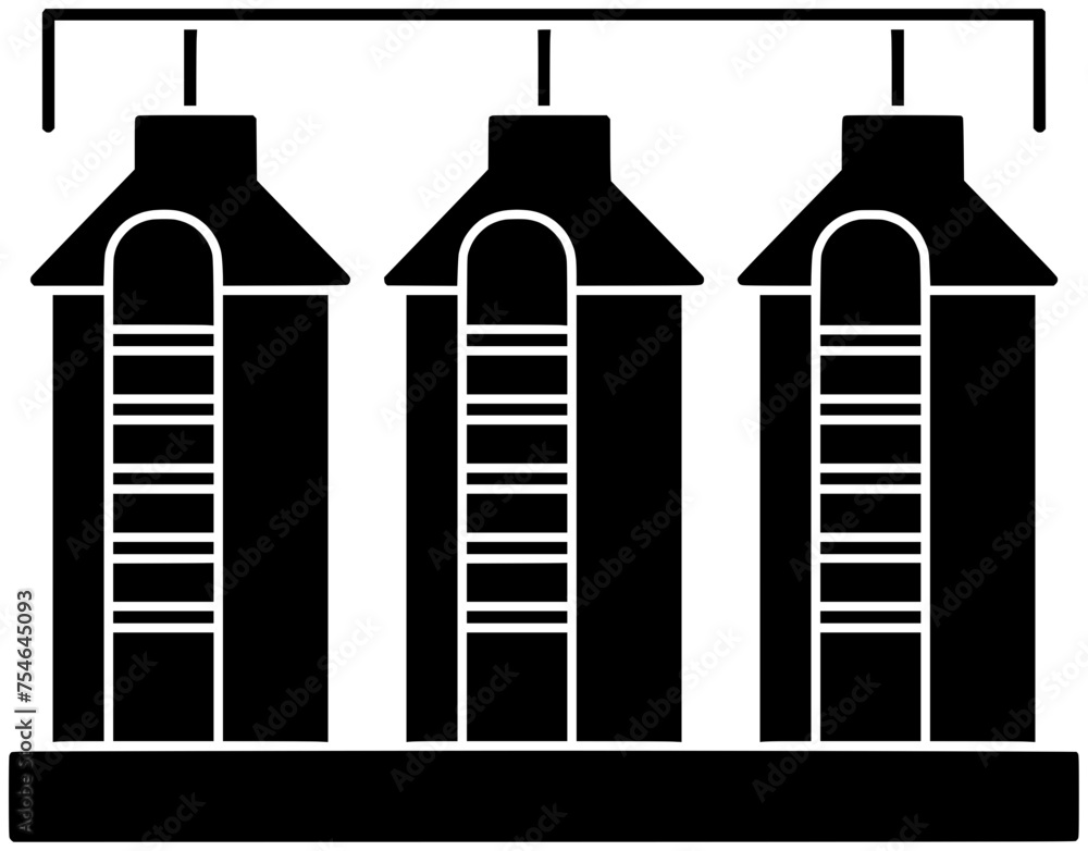 ranch illustration container silhouette farming logo boiler icon bucket ...