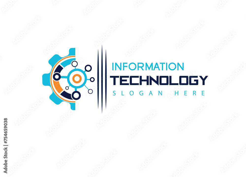Future digital technology logo template - network, internet, connection ...