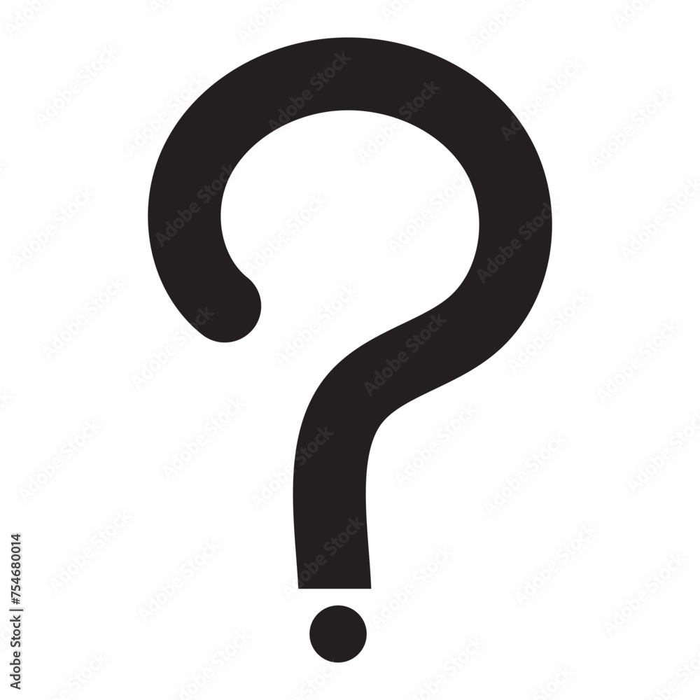 Question mark icon. Question mark simple black style symbol sign for ...