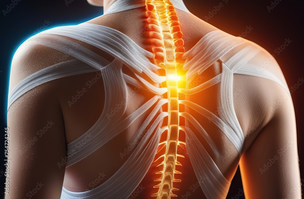 Stock-Illustration „Shoulder-scapular periarthritis, shoulder blades ...