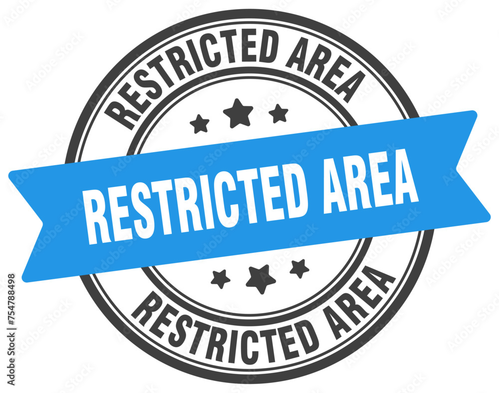 restricted area stamp. restricted area label on transparent background ...