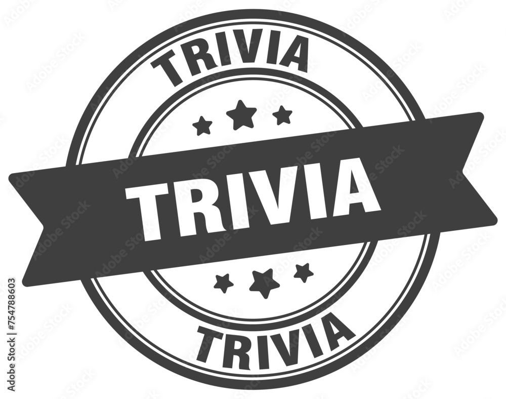 trivia stamp. trivia label on transparent background. round sign Stock ...