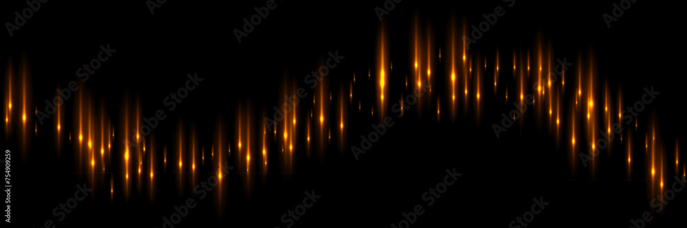 Sound waves of lines with glow light effect vector illustration ...