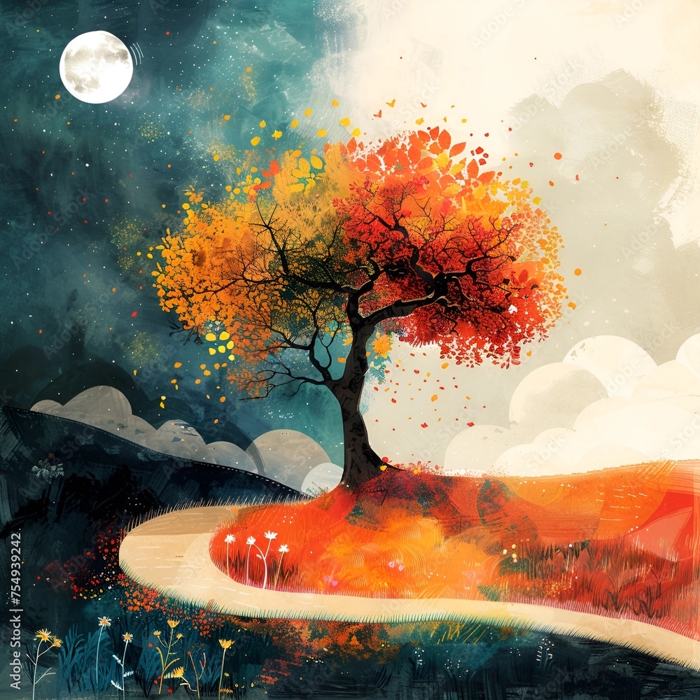 An inspiring illustration that captures the journey of an idea ...