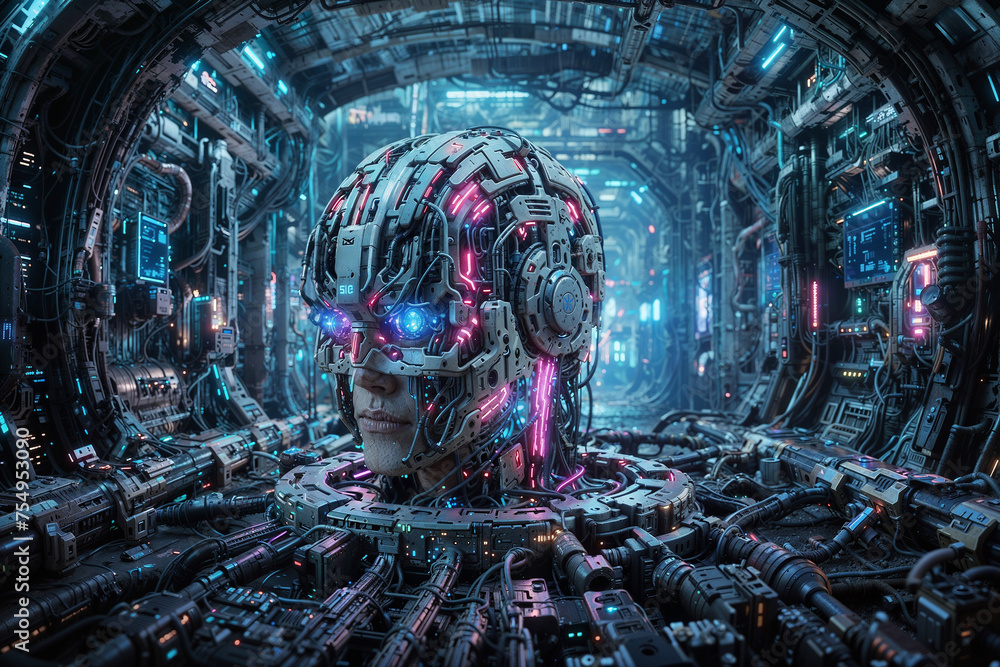 Ilustración de Stock Tech Revolution: The Era of Artificial Intelligence Domination. Beyond ...