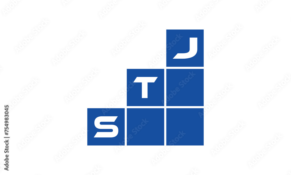 STJ initial letter financial logo design vector template. economics ...