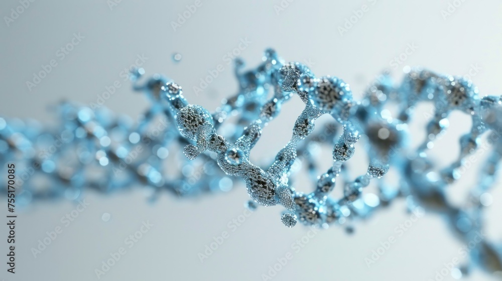 Detailed DNA model photographed with super macro precision on an ...