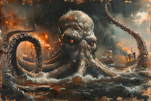 Squid Octopus Myth Of Seafaring Free Stock Photo - Public Domain Pictures