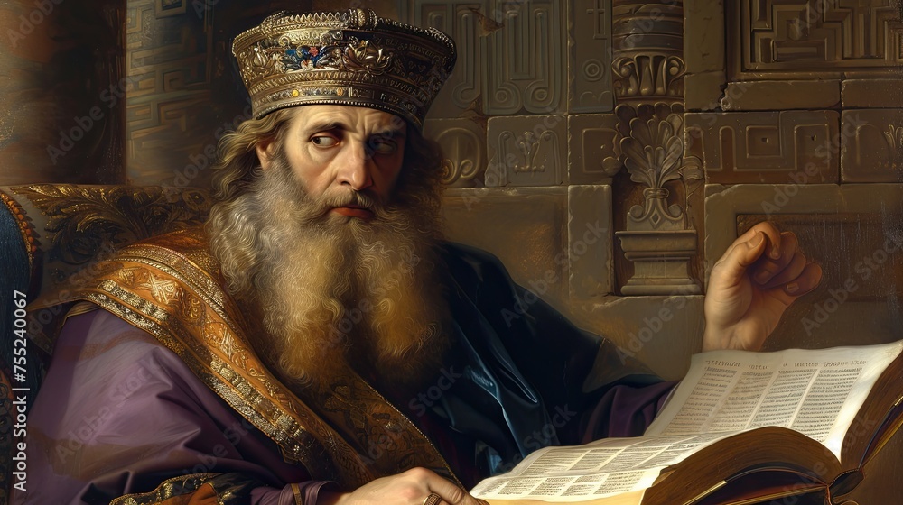 Royal legacy: king Salomon, an iconic biblical figure known for wisdom ...