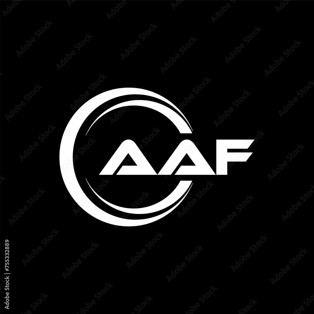 AAF letter logo design in illustration. Vector logo, calligraphy ...