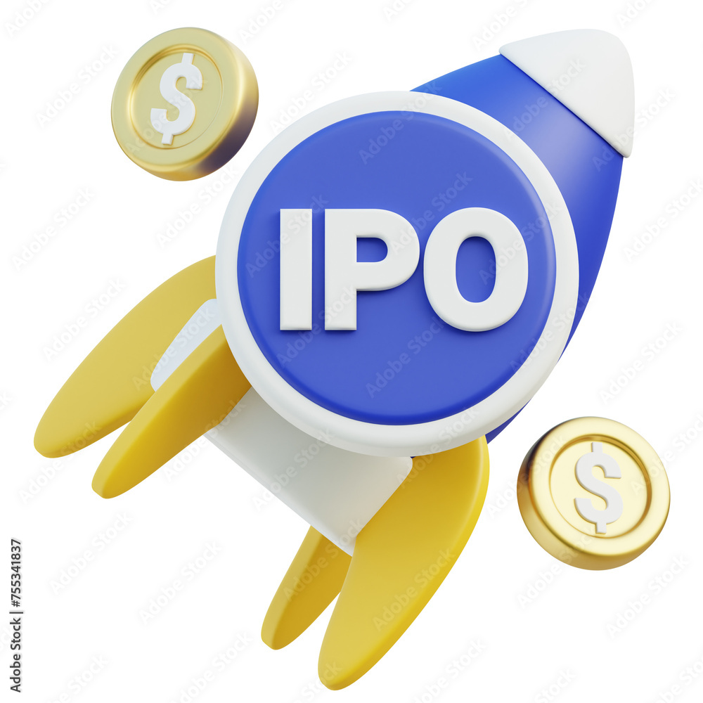 IPO 3d, 3d icon, 3d illustration, style, render, rendering, Suitable ...