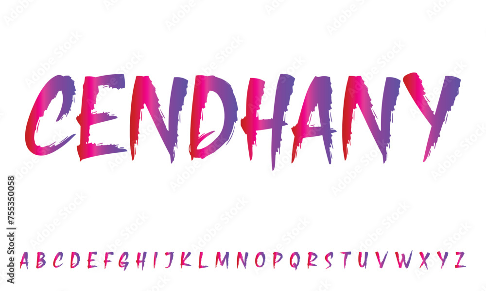 handwritten calligraphy font. Vector alphabet. Hand drawn letters Stock ...