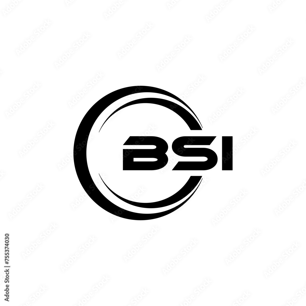 Vector de Stock BSI letter logo design in illustration. Vector logo ...