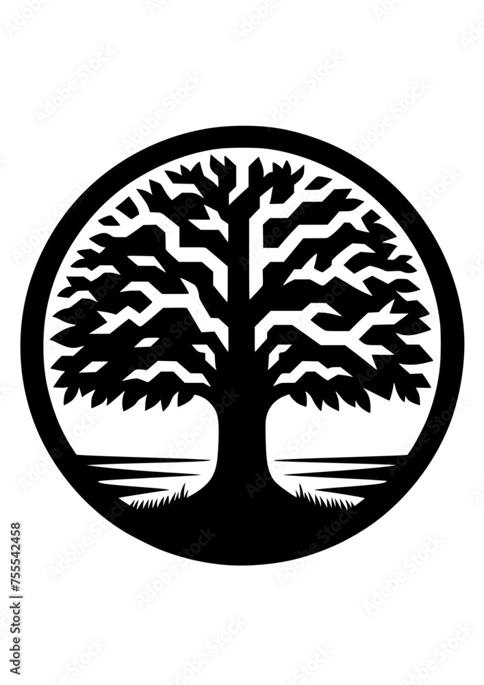 Tree Emblem, Tree Svg, Tree Clipart, Tree of Life, Cut file for cricut ...