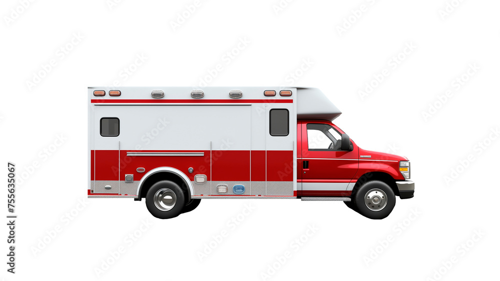 Ambulance car side view cut out. Isolated ambulance vehicle Stock Photo ...