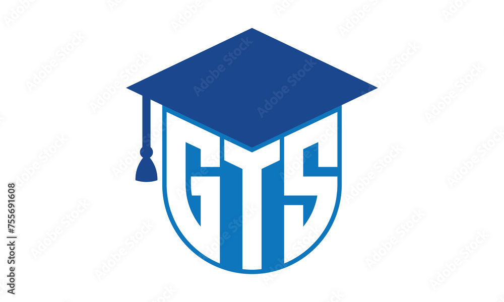 GTS initial letter academic logo design vector template. school college ...