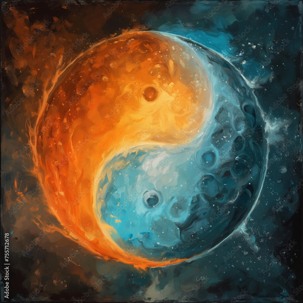 Background image with a Yin Yang inspired symbol using the contrasting ...