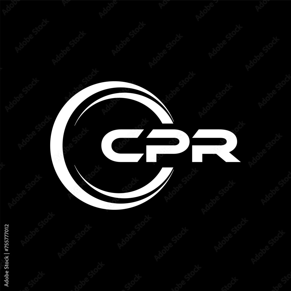 CPR letter logo design in illustration. Vector logo, calligraphy ...