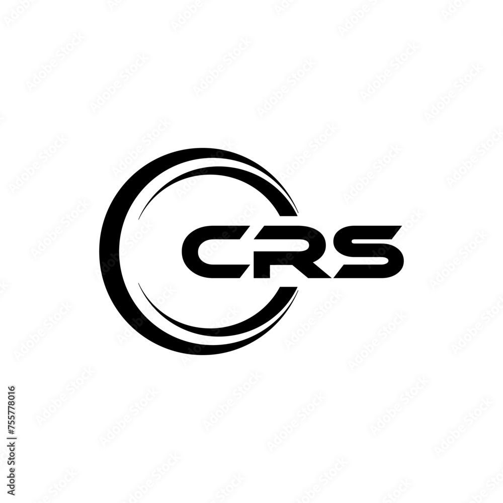 CRS letter logo design in illustration. Vector logo, calligraphy ...