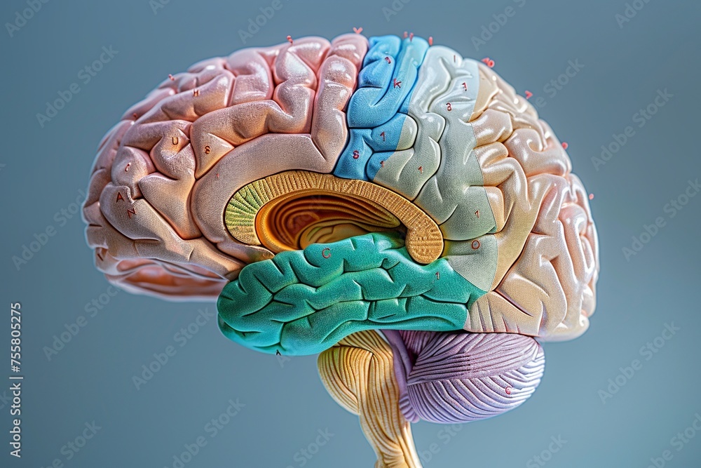 This detailed illustration showcases the brain's limbic system ...