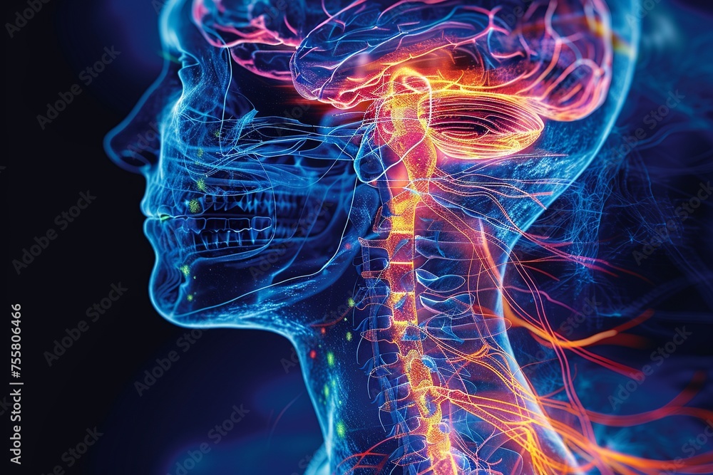 This detailed illustration showcases the brain's limbic system ...
