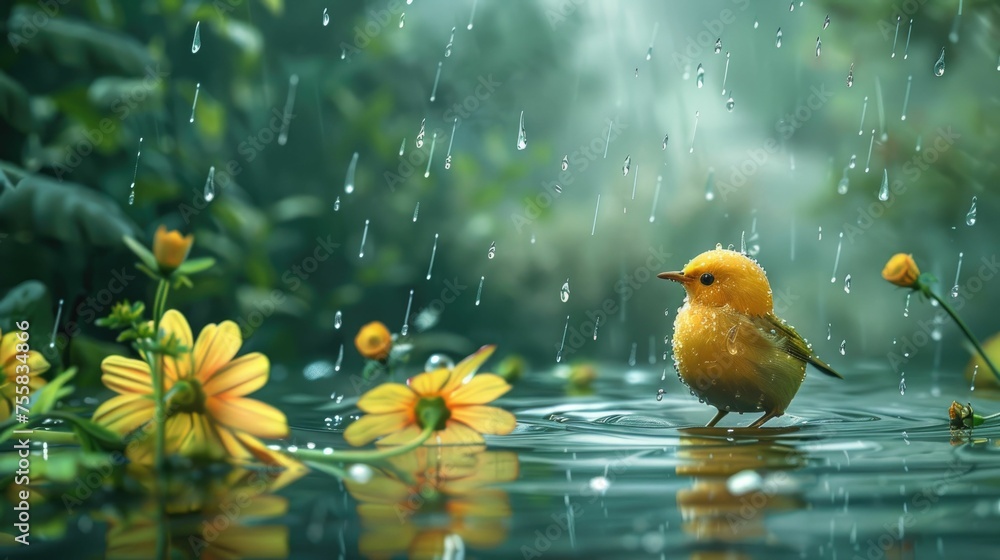 illustrated story of a raindrops journey through the water cycle ...