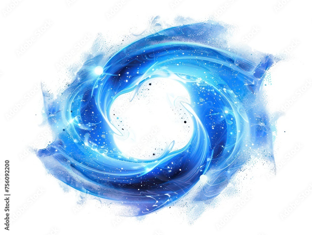glowing blue helix spiral, white background Stock Illustration | Adobe ...