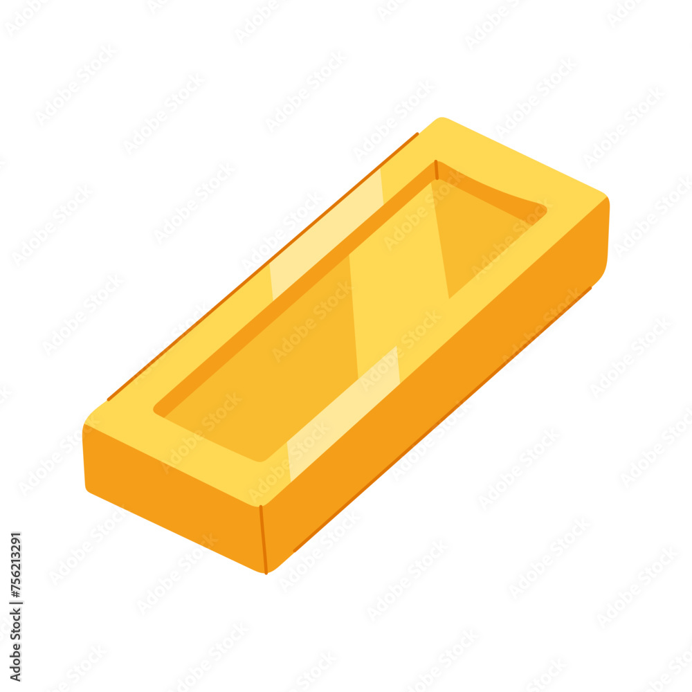 stock gold bar cartoon vector illustration Stock Vector | Adobe Stock