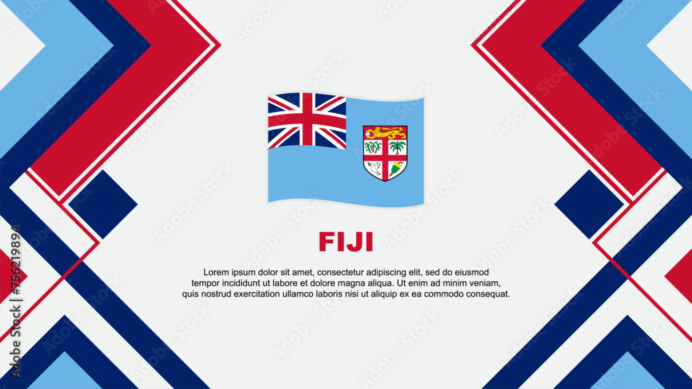 Fiji Flag Abstract Background Design Template. Fiji Independence Day ...