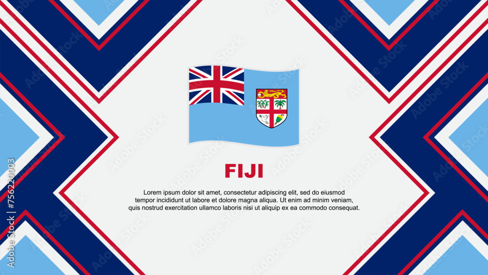 Fiji Flag Abstract Background Design Template. Fiji Independence Day ...