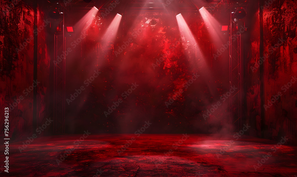 dynamic red gritty spotlight stage design, wwe style edged background ...