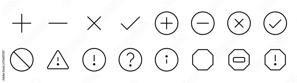 Add, remove, plus and minus, positive and negative, add and delete ...