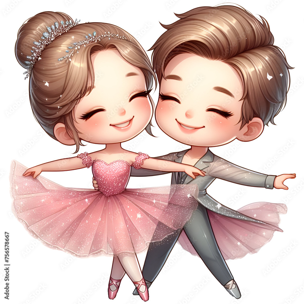 Watercolor Couple Ballerina Clipart, Swan Lake Clipart, Couple Ballet ...