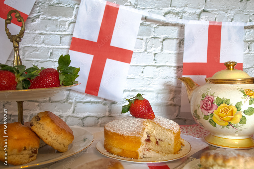 Celebrating St Georges day England afternoon team vintage victoria ...