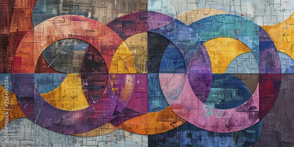 An abstract design of intertwined male and female symbols transforming ...