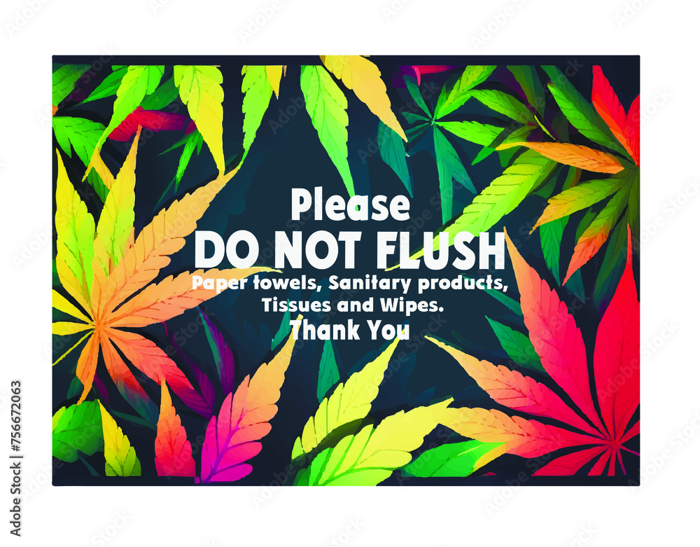 Toilet sign. Important Notice: Please Do Not Flush Paper Towels ...