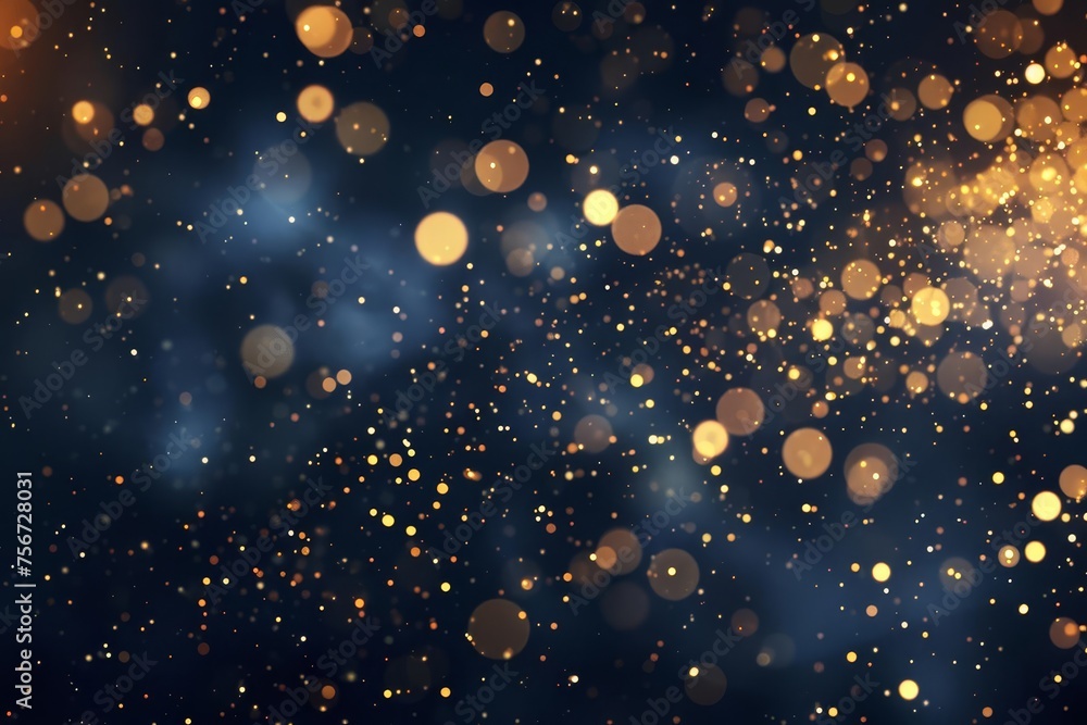 Festive gala background with falling golden lights and a texture of ...