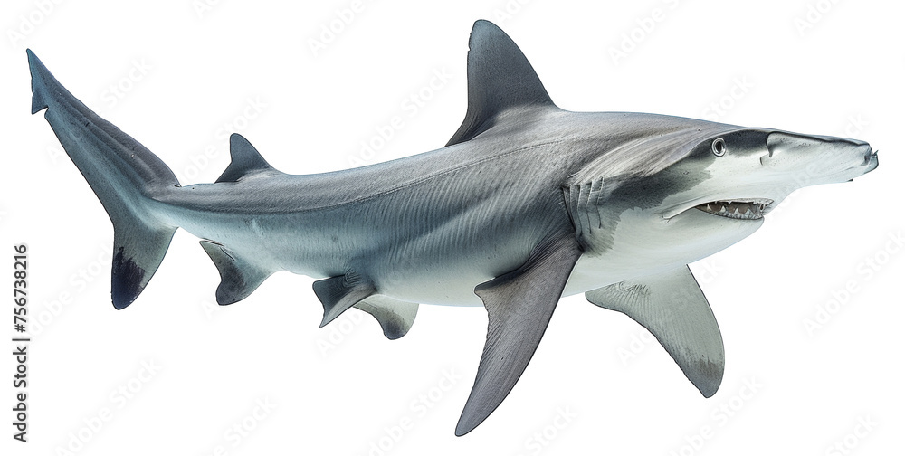 Foto Hammerhead shark swimming in the ocean, cut out - stock png. do ...