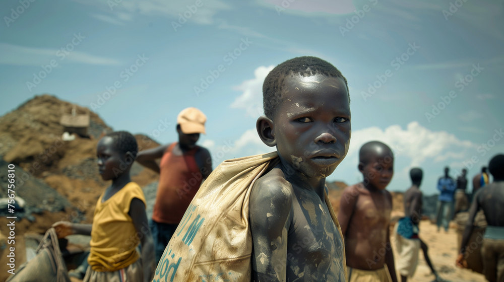 Child labor in Congo at a Colbalt mine .Due to high poverty rates in ...