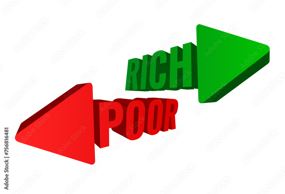 Simple colorful vector shapes flat design opposite direction arrows ...