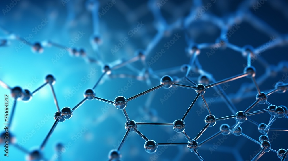 Visualization of nanotechnology and molecular structure, featuring ...